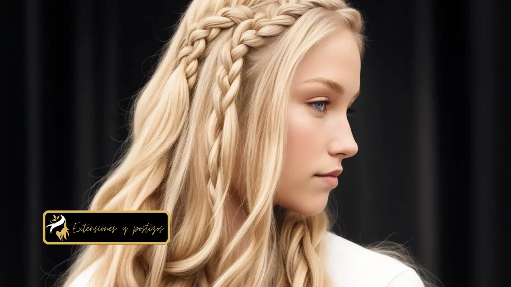 Cómo hacer trenzas vikingas con extensiones